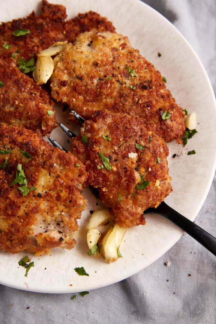 Fork-Tender Pan Fried Pork Cutlets with Ritz Crackers - Butter & Baggage