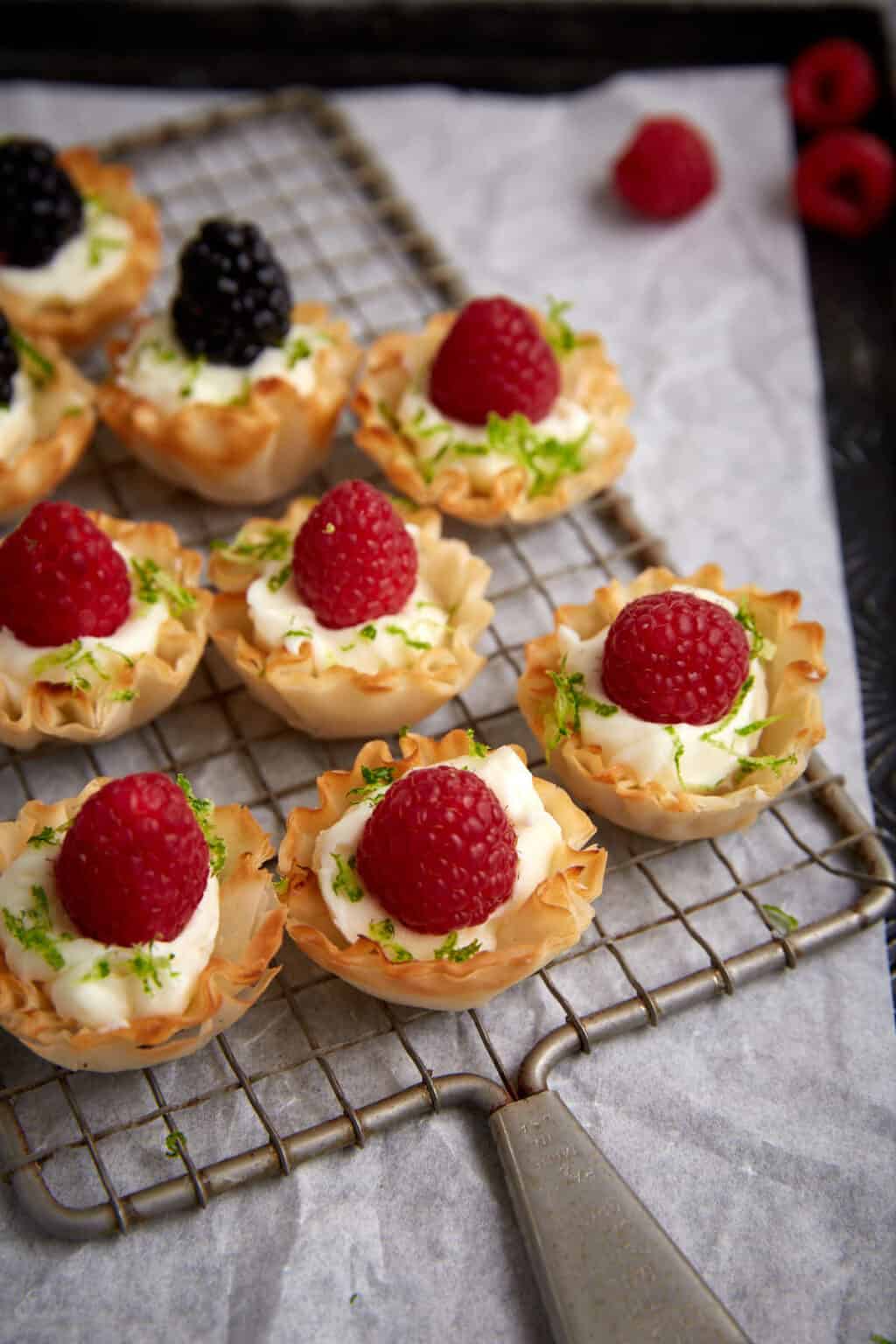 Five Minute Mini Raspberry Tarts - Butter & Baggage