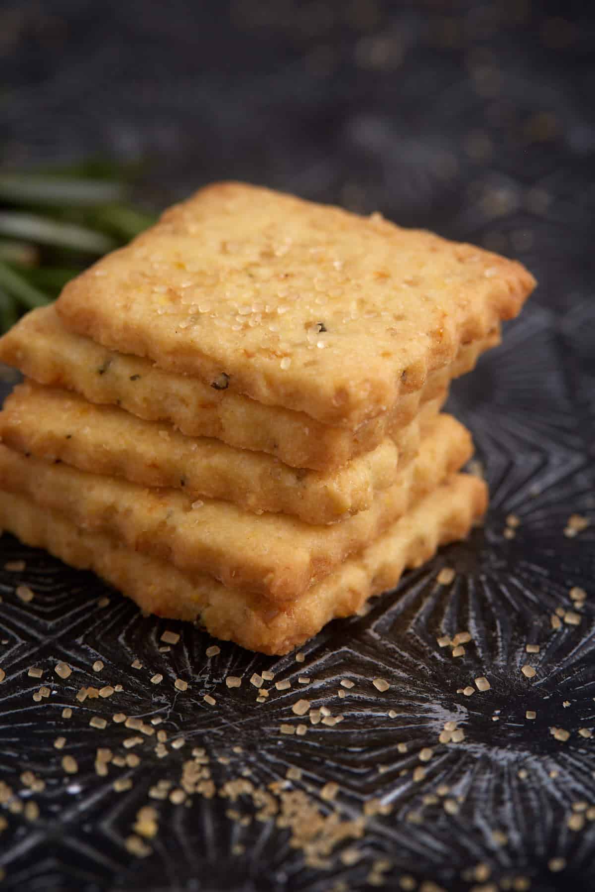 Buttery Orange Rosemary Shortbread Cookies - Easy Southern Desserts