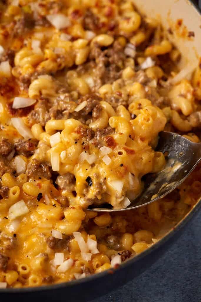 Easy Cheeseburger Macaroni Without the Box - Butter & Baggage