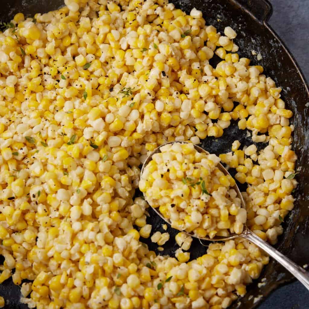Super Creamy Skillet Creamed Corn - Butter & Baggage