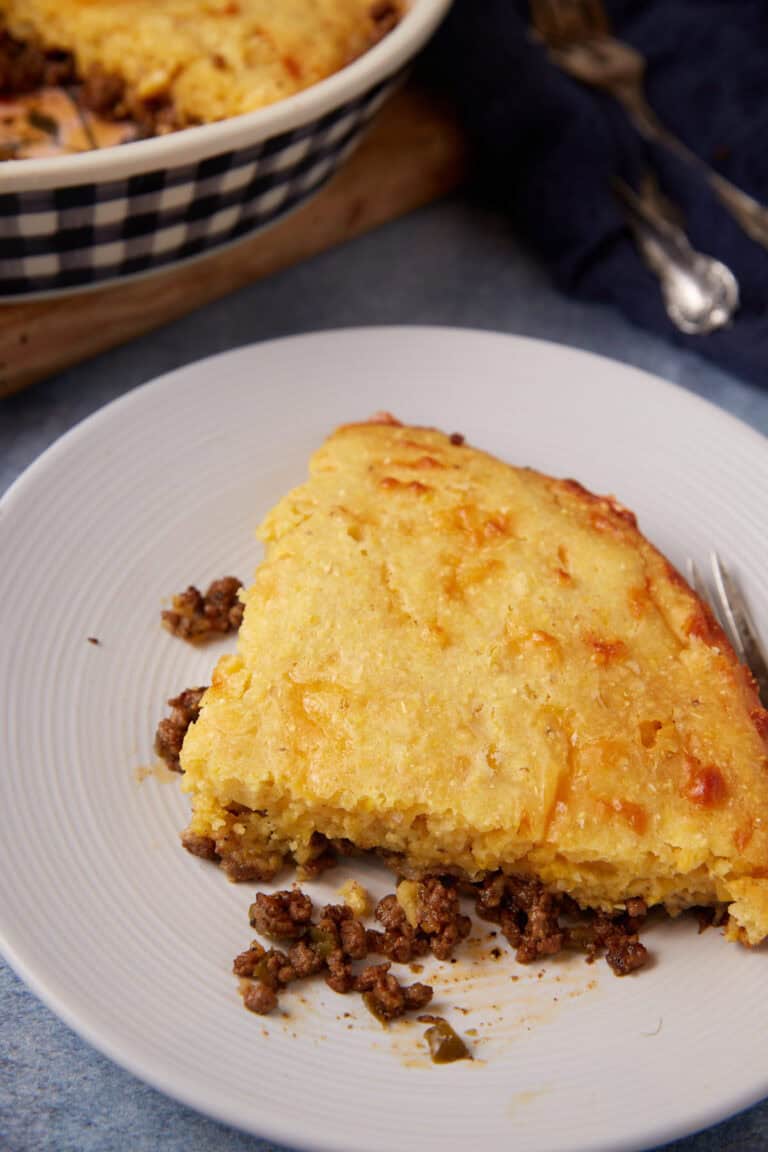 Homemade Cornbread Hamburger Pie - Butter & Baggage