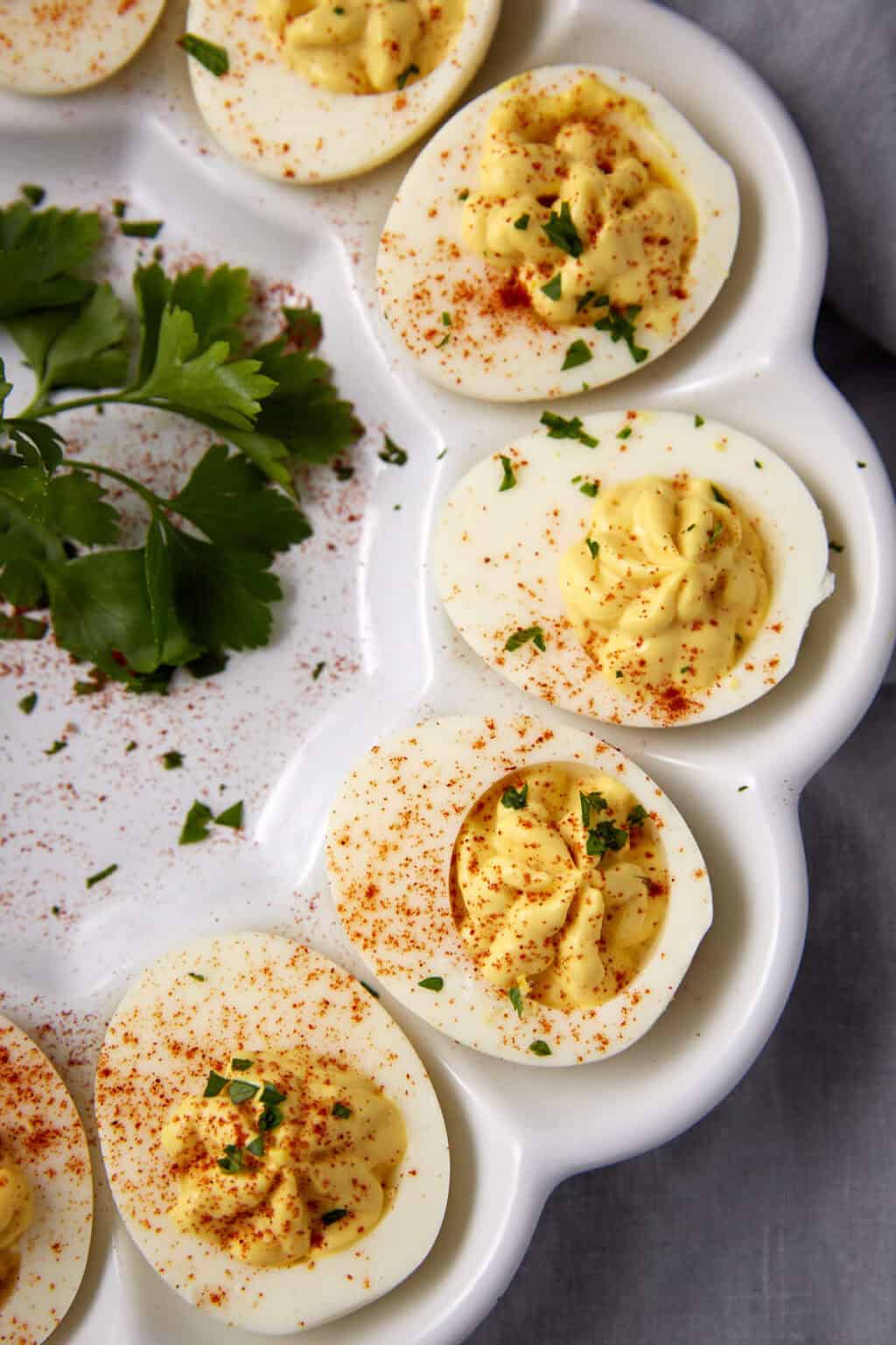 Classic Deviled Eggs- Just 4 Ingredients - Butter & Baggage