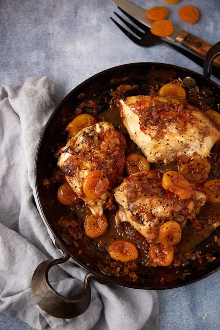 Bone-In Chicken with Dried Apricots - Butter & Baggage