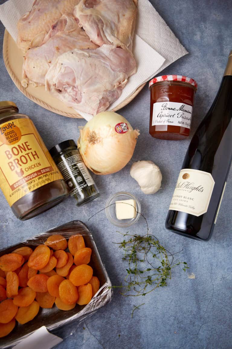Bone-In Chicken with Dried Apricots - Butter & Baggage