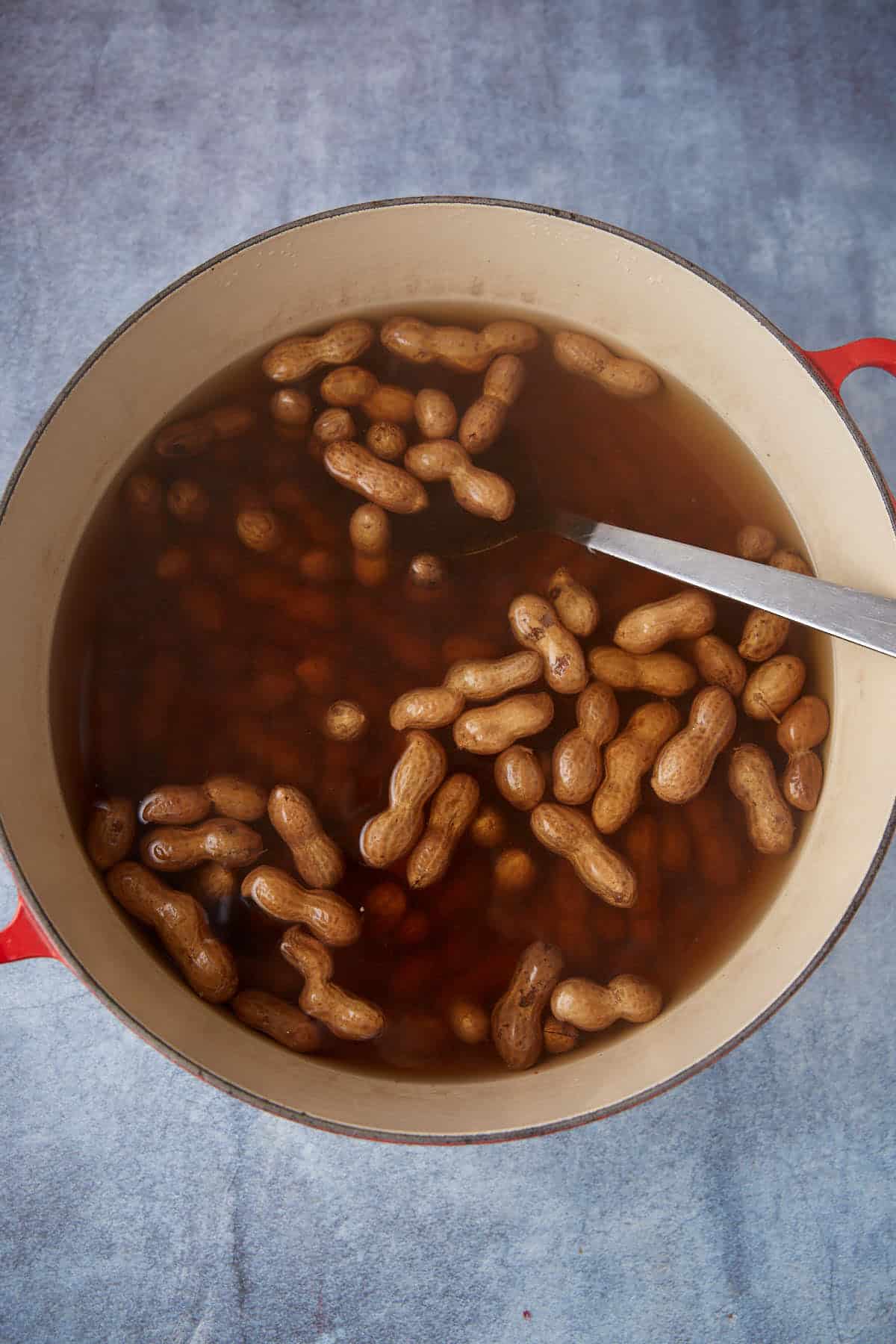 Southern Boiled Peanuts in a Dutch Oven - Butter & Baggage
