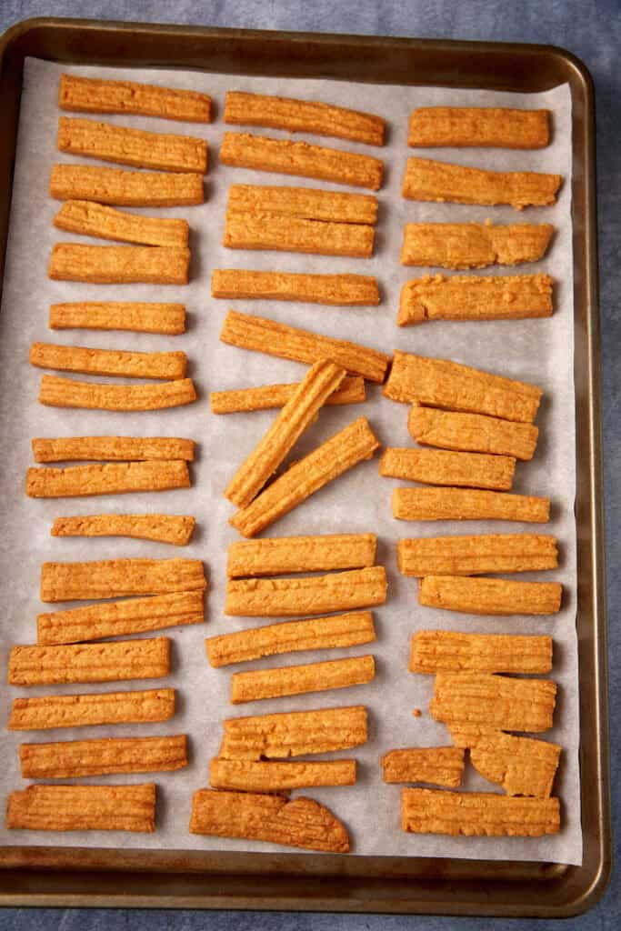 Southern Cheese Straws with Sharp Cheddar Cheese - Butter & Baggage