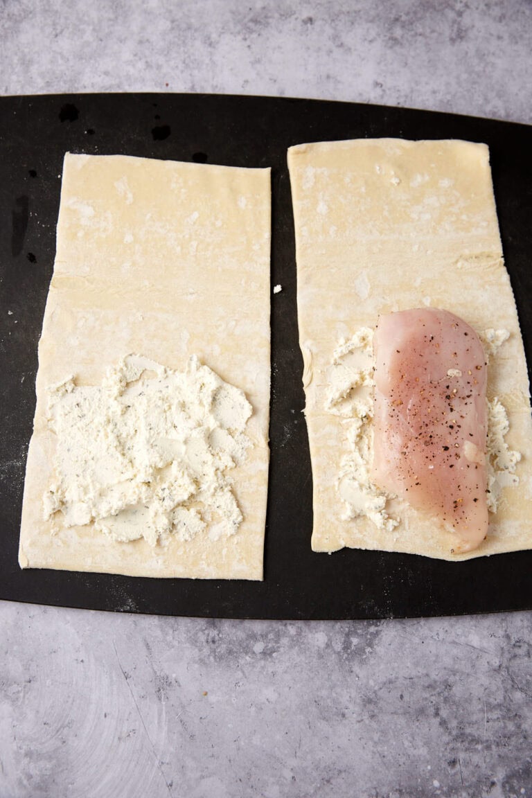 Chicken in Puff Pastry with Mustard Cream Sauce - Butter & Baggage