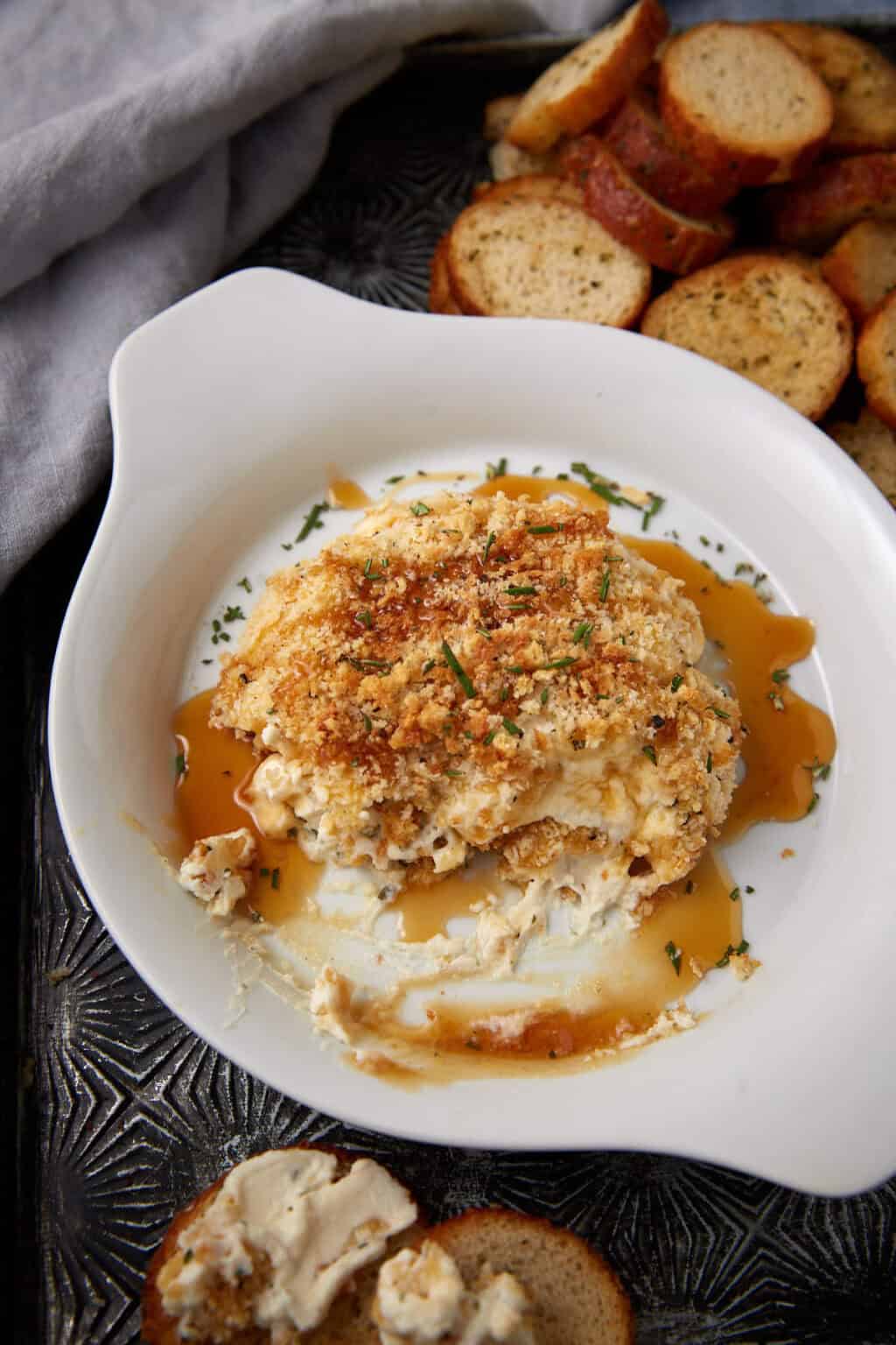 Gooey Baked Boursin Cheese with a Crisp Panko Crust - Butter & Baggage