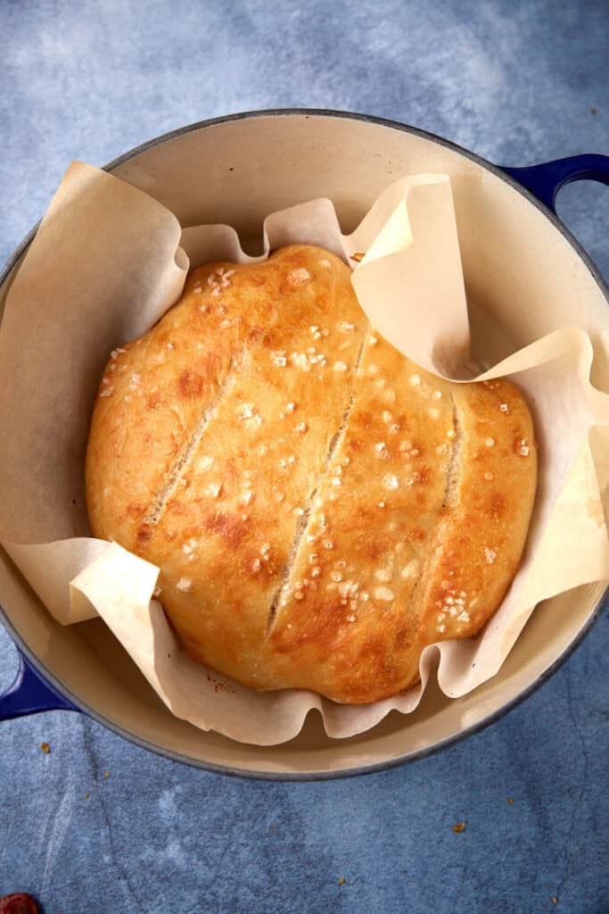No-Knead Dutch Oven Bread with a Crisp Crust and Soft Center - Butter ...